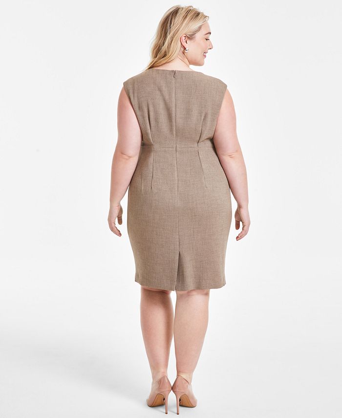 Kasper Plus Size Cap-Sleeve Shell Dress - Macy's