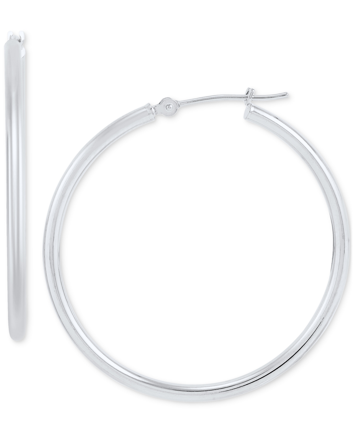 Click here for Polished Classic Tube Medium Hoop Earrings in 14k... prices