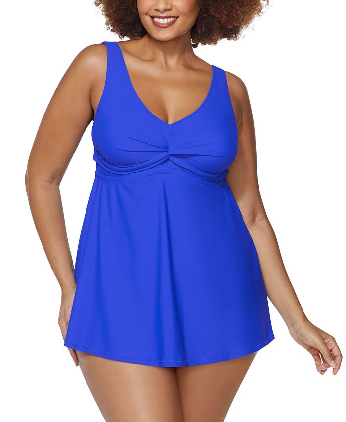 Raisins Curve Trendy Plus Size Lucia Tummy-Control Swimdress - Macy's