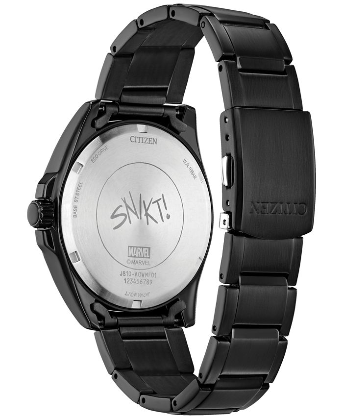 Citizen Eco-Drive Men's Marvel Wolverine Black-Tone Stainless Steel ...