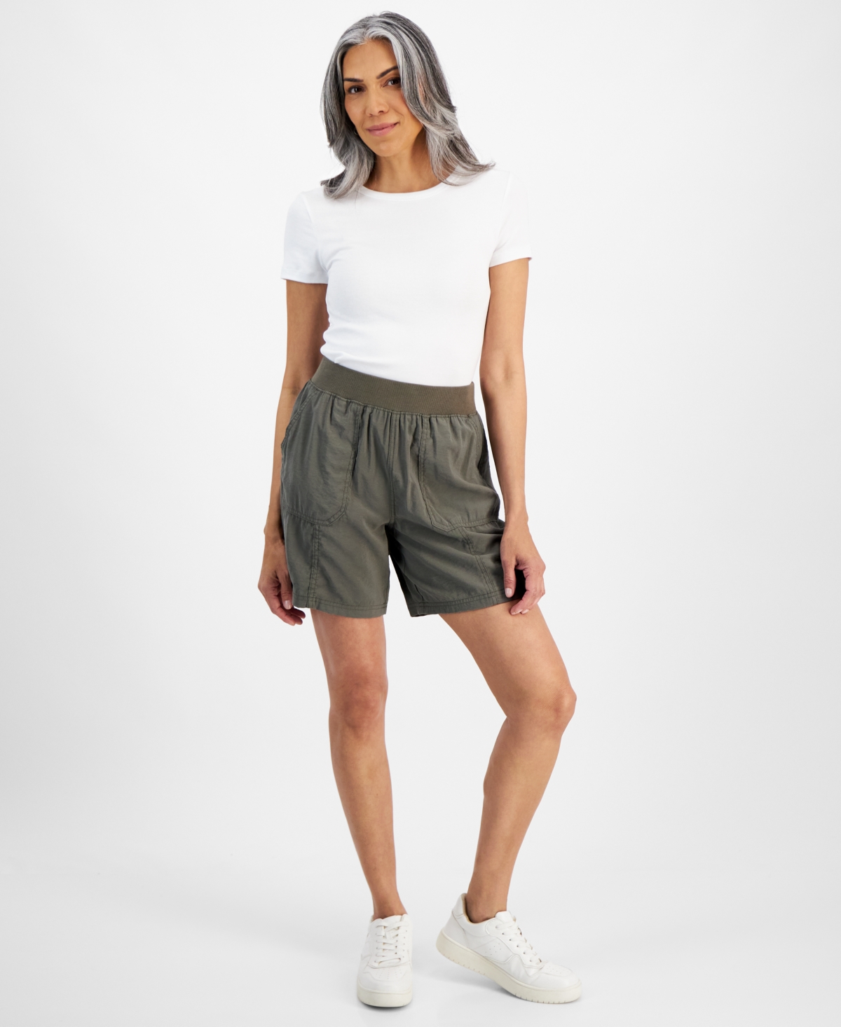 Click here for Style & Co Womens Pull-On Utility-Pocket Shorts  C... prices