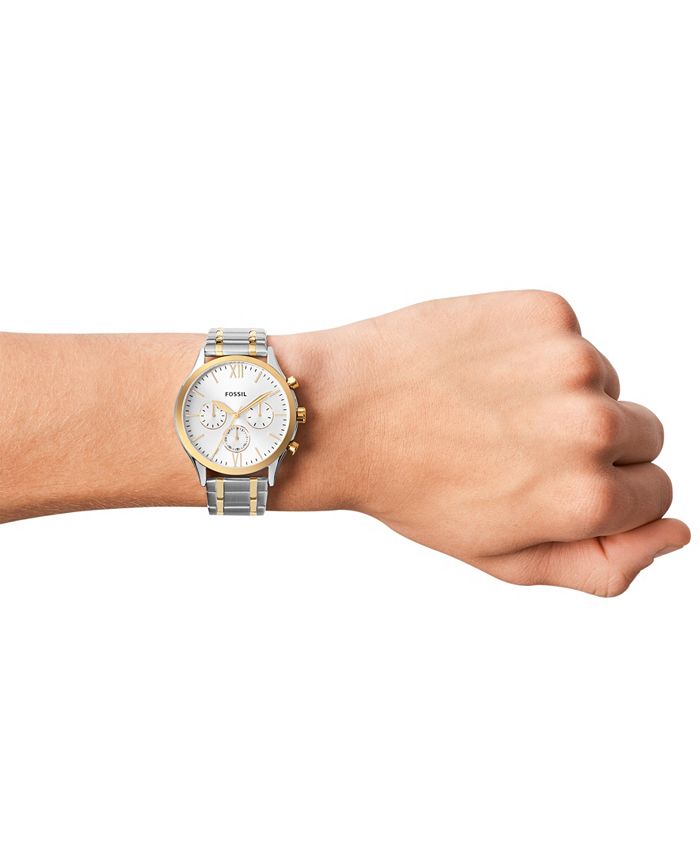 Fossil Men's Fenmore Multifunction Two-Tone Stainless Steel Watch, 44mm ...