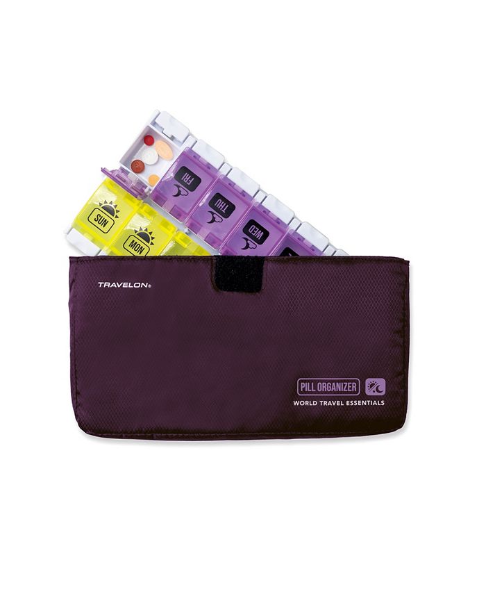 Travelon World Travel Essentials 7-Day AM/PM Push Button Pill Case - Macy's