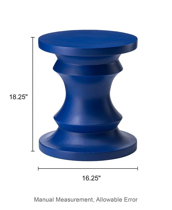 Glitzhome Multi-functional Cobalt Blue Chess Garden Stool or Planter ...