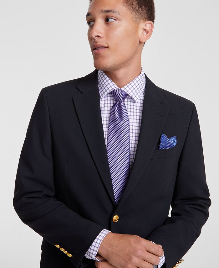 Nautica Men's Modern-Fit Active Stretch Solid Blazer - Macy's