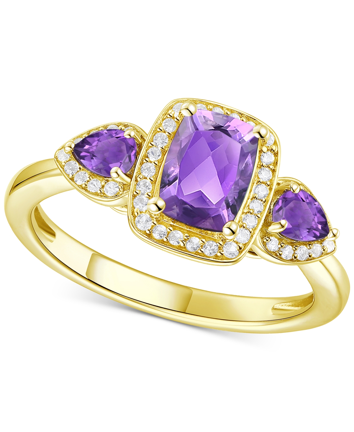 Click here for Amethyst (1-1/20 ct. t.w.) & Lab-Grown White Sapph... prices