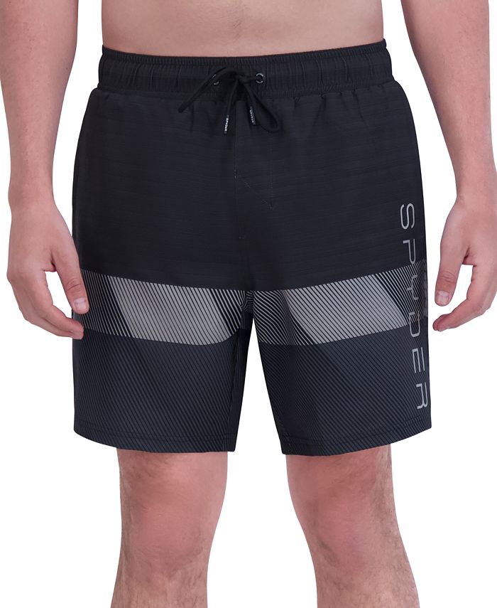 Spyder Men's Stretch 7" Swim Trunks with Compression Liner - Macy's