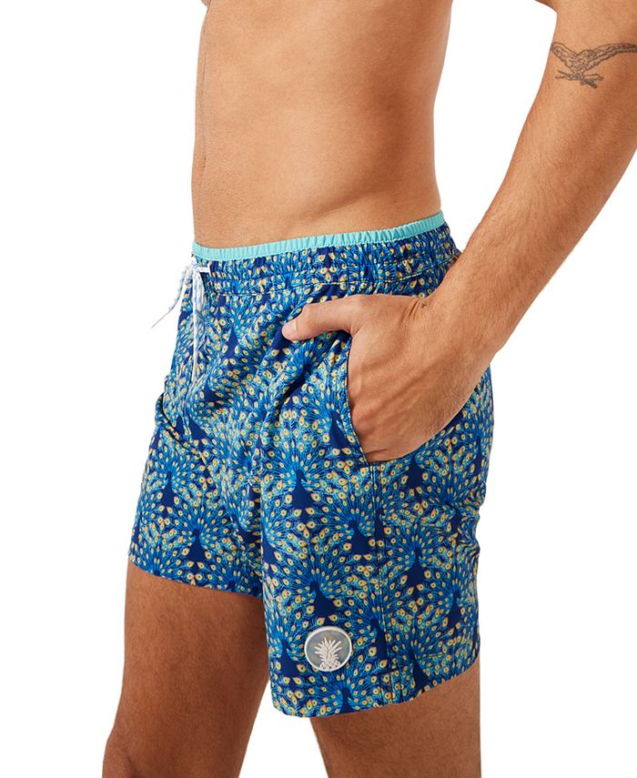 Chubbies Men's The Fan Outs Quick-Dry 5-1/2" Swim Trunks with Boxer ...