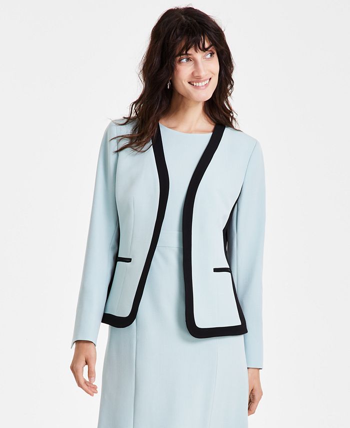 Kasper Women's Open-Front Collarless Jacket - Macy's