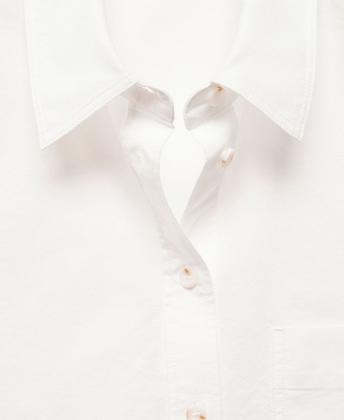 MANGO Women's Chest-Pocket Cotton Shirt - Macy's