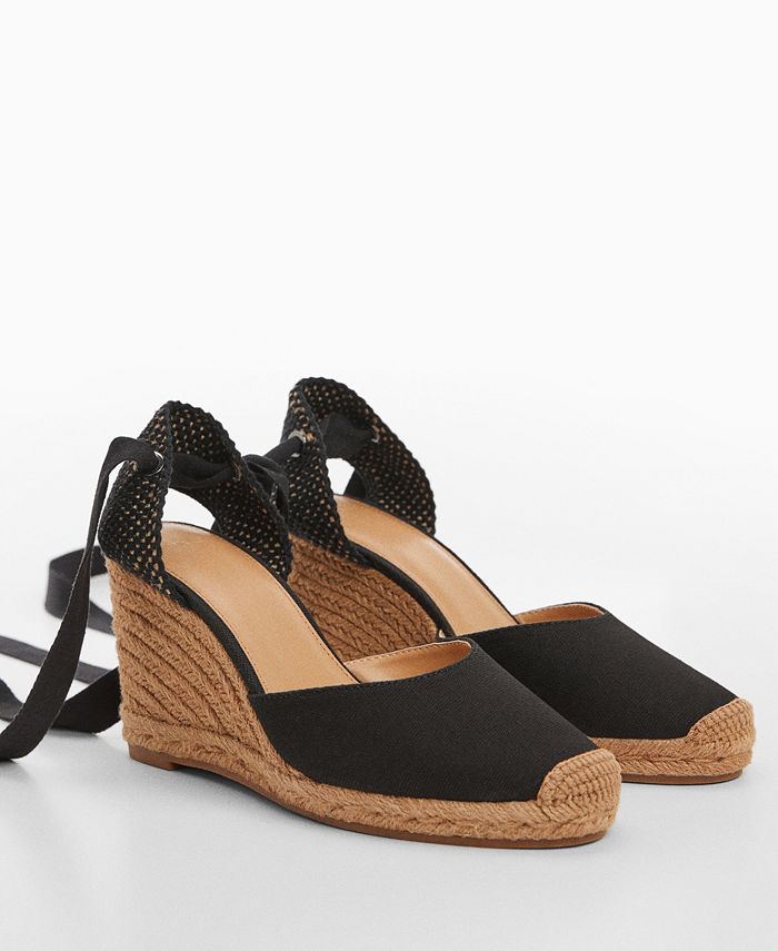MANGO Women's Lace-Up Espadrilles - Macy's