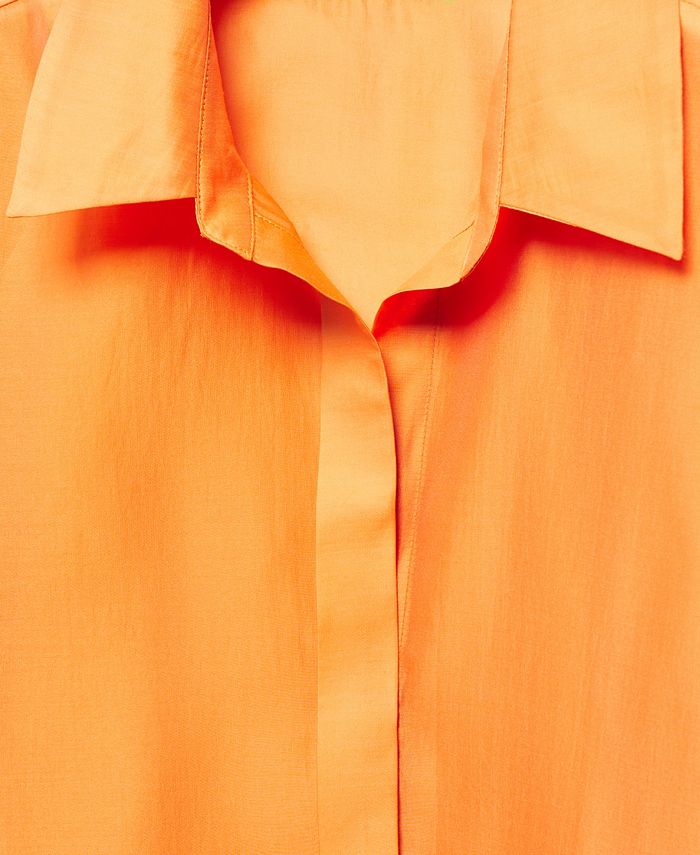 MANGO Women's Concealed Button Shirt - Macy's