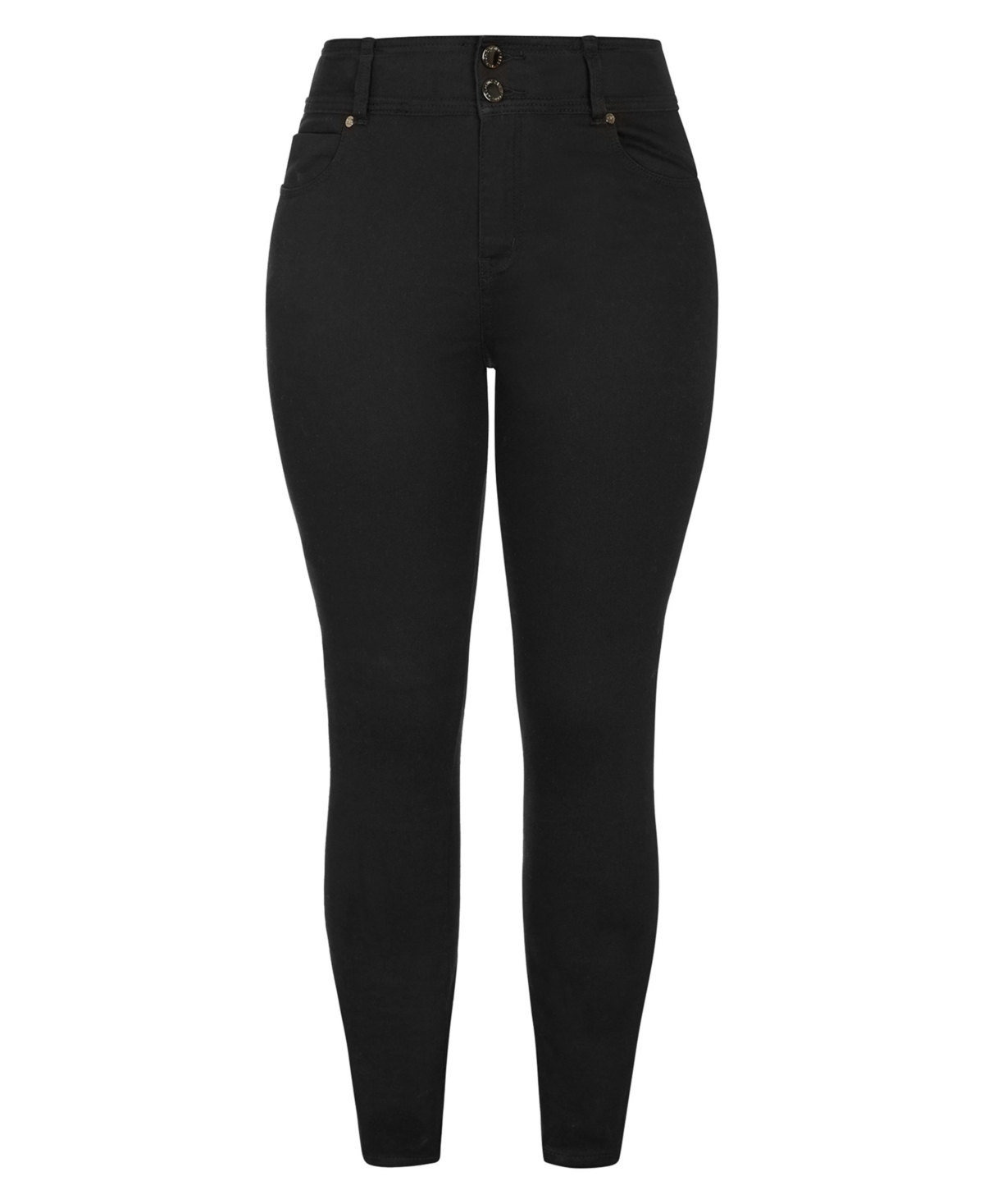 Click here for Plus Size Asha Regular High Rise Skinny Jean - Bla... prices