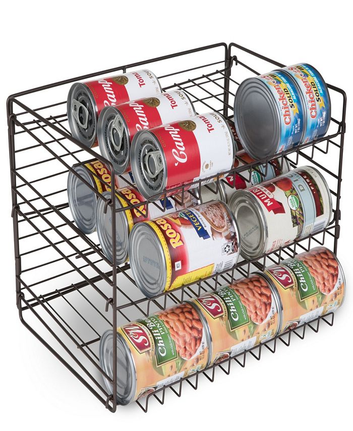 Smart Design Premium 3 Tier Can Rack Organizer with Adjustable Shelves ...