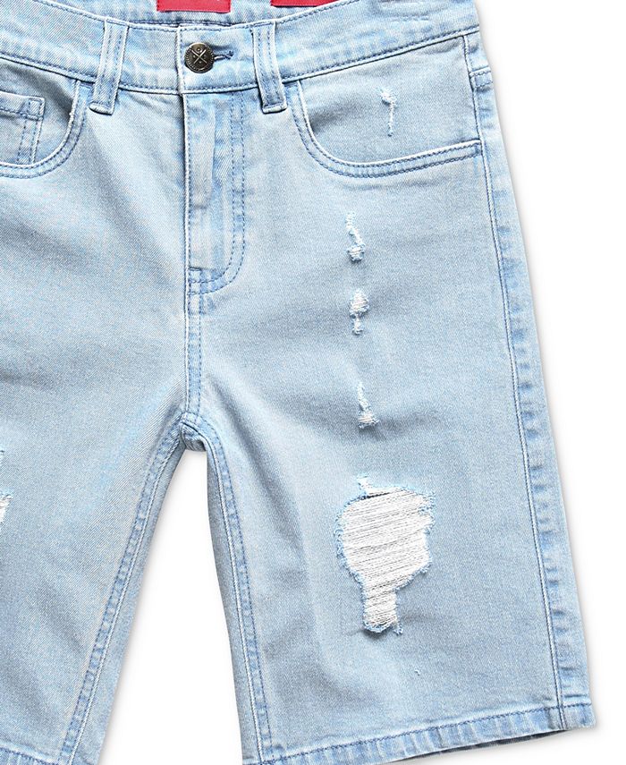 Ring of Fire Big Storm Riot Slim-Fit Stretch Denim Shorts with Rips ...