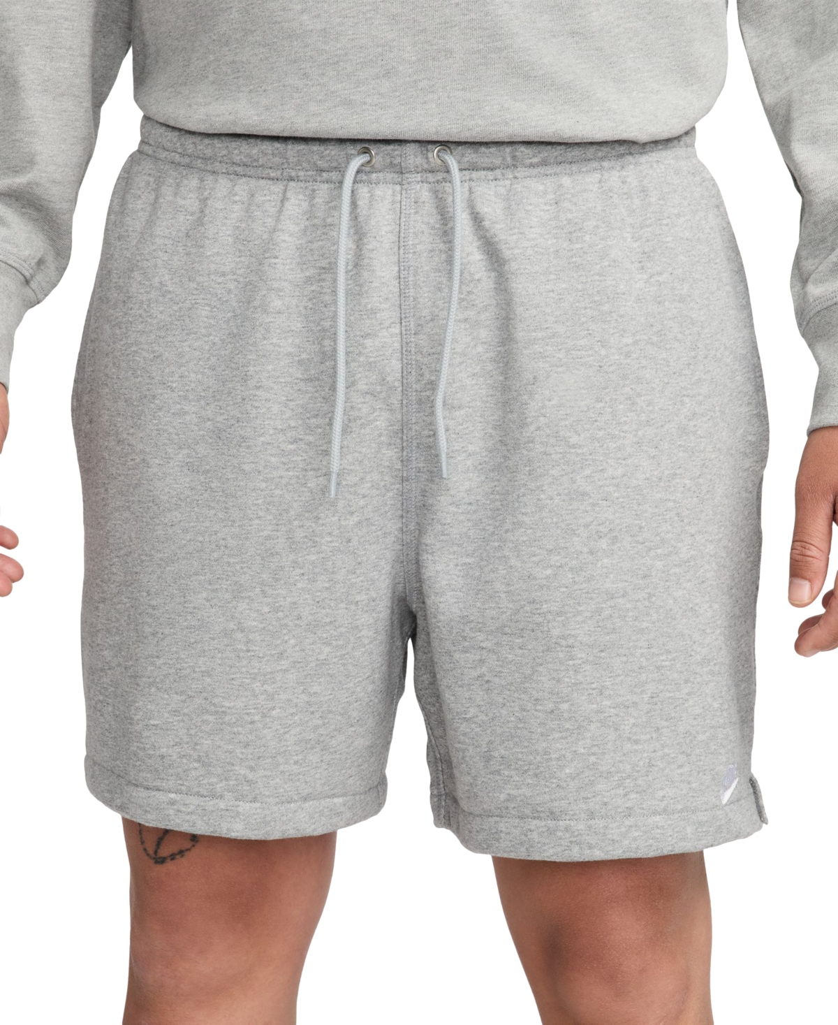 Nike Mens Club French Terry Flow Shorts - Gray Heather