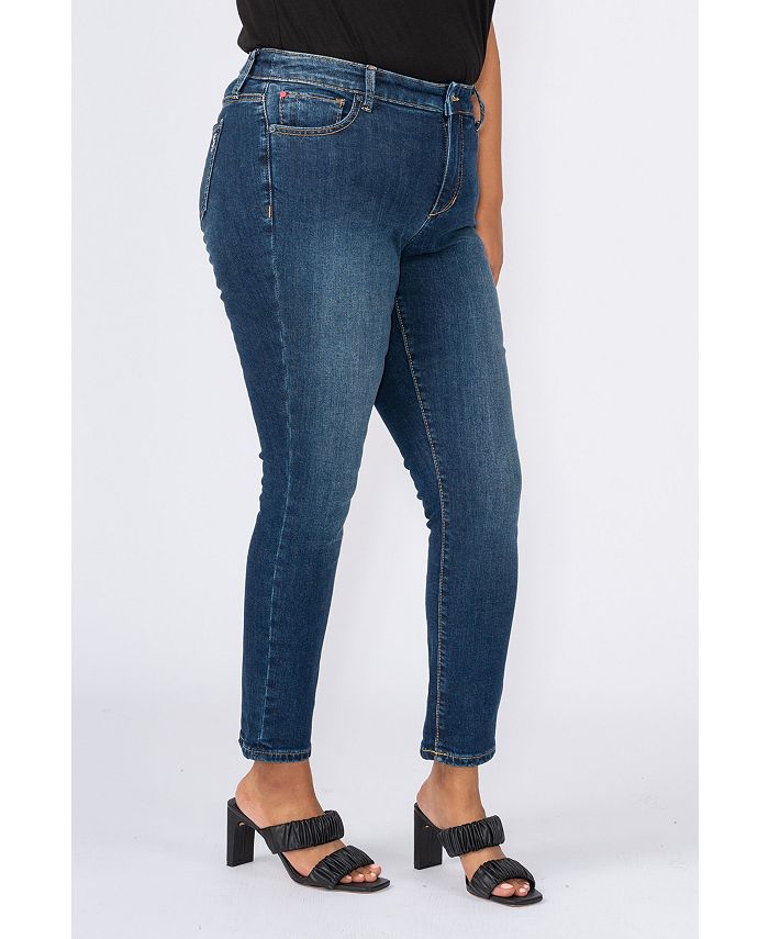 SLINK Jeans Plus Size High Rise Ankle Skinny Jeans - Macy's