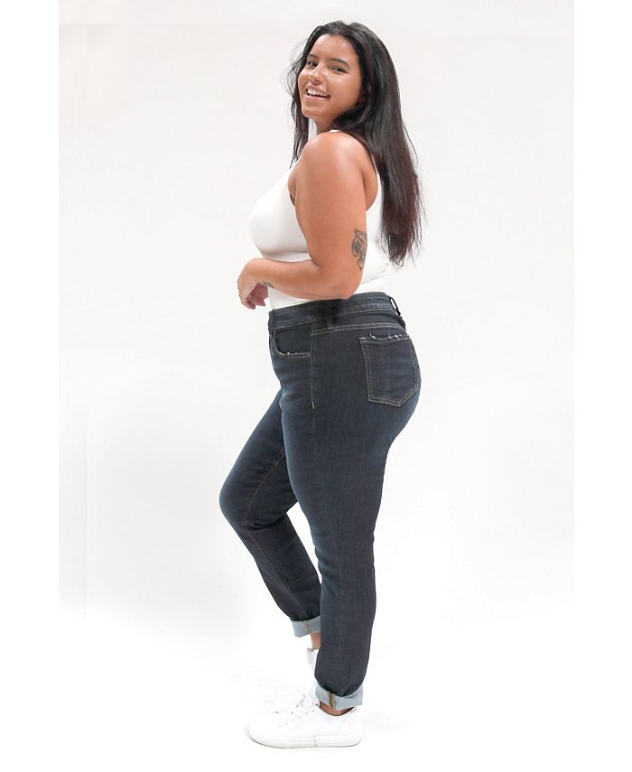 SLINK Jeans Plus Size High Rise Ankle Skinny Jeans - Macy's