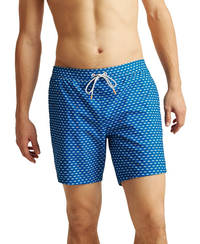 Bonobos Men's Dot-Pattern Drawcord 7" Swim Trunks - Macy's