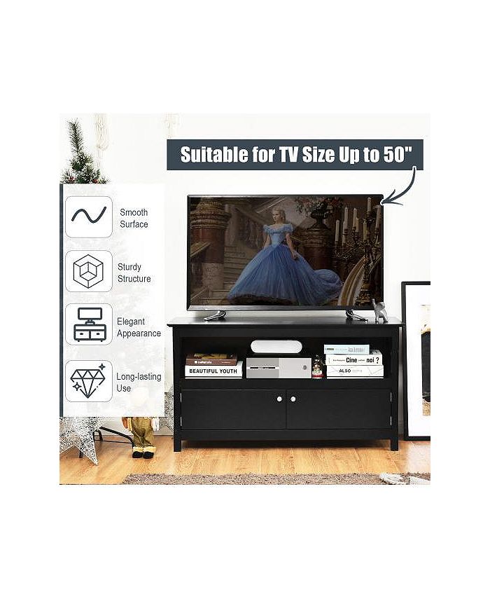 Slickblue 44 Inch Wooden Storage Cabinet TV Stand - Macy's