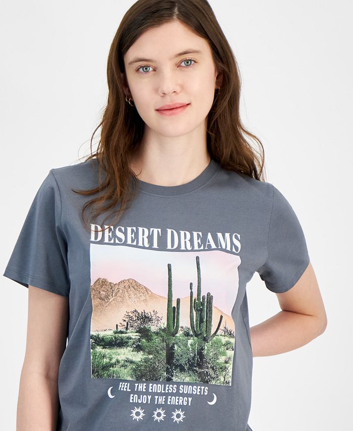Rebellious One Juniors' Desert Dreams Graphic-Print Tee - Macy's