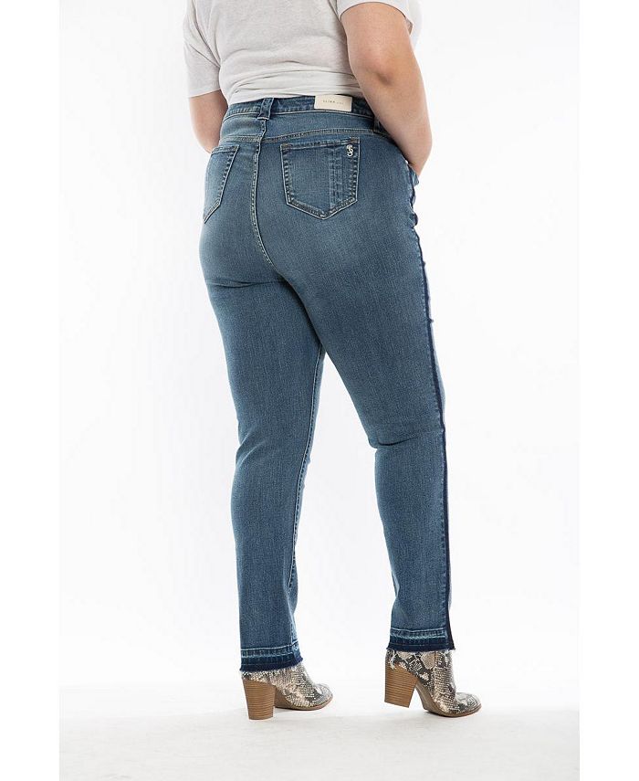 SLINK Jeans Plus Size High Rise Boyfriend Jeans - Macy's