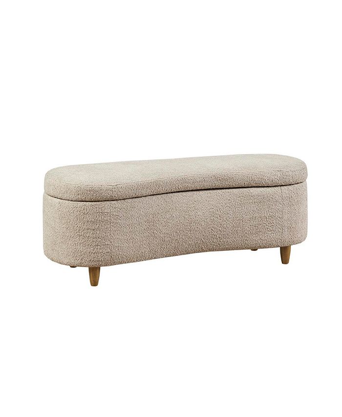 Simplie Fun Bailey Boucle Flip Top Storage Bench - Macy's