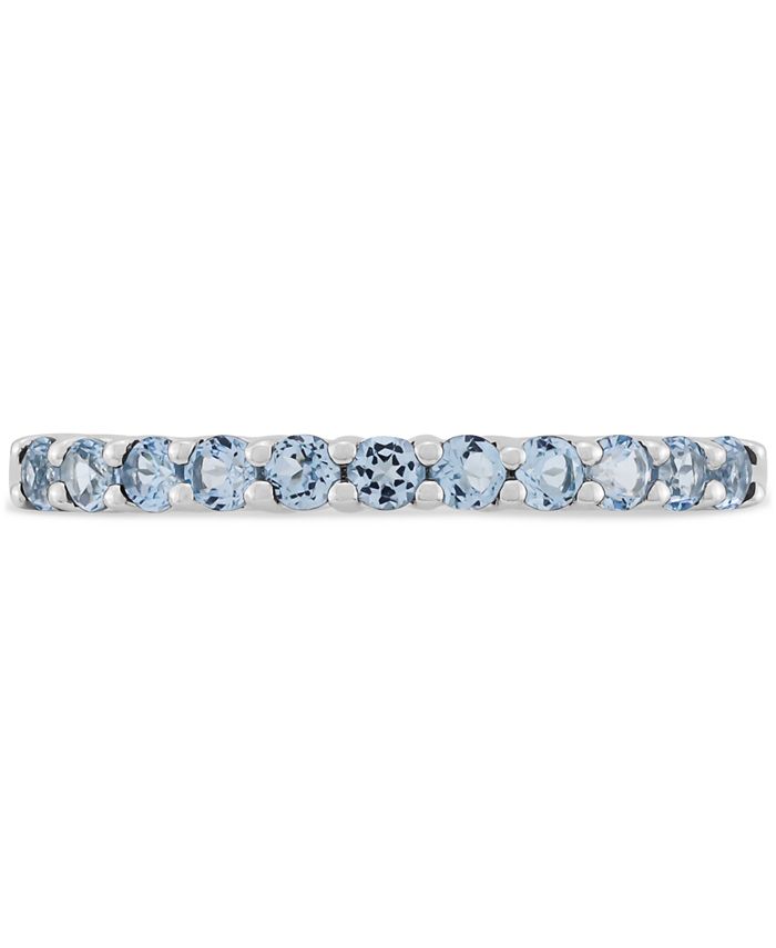 Macy's Swiss Blue Topaz Band (1/5 ct. t.w.) in Sterling Silver (Also ...