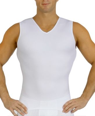 Instaslim Men's Power Mesh Compression Sleeveless V-Neck Shirt - Macy's