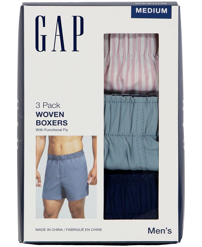 GAP Men's 3-Pk. Cotton Boxers - Macy's