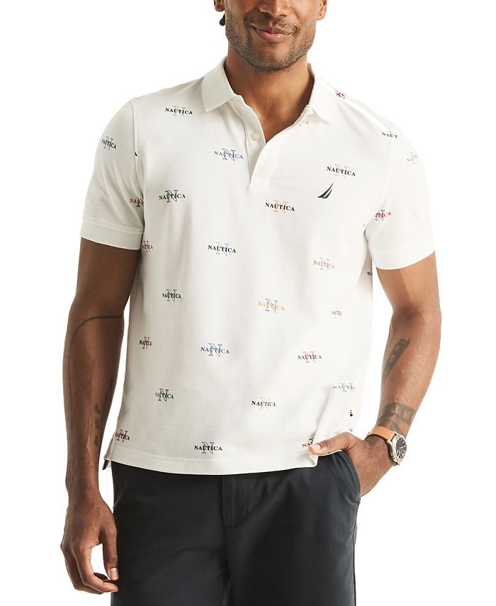 Nautica Men's Classic-Fit Logo-Print Performance Polo Shirt - Macy's