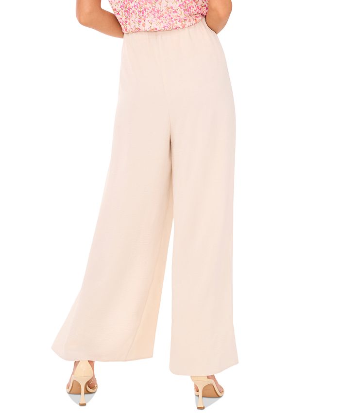 CeCe Women's Overlap Tie Front Wide Leg Soft Pants - Macy's