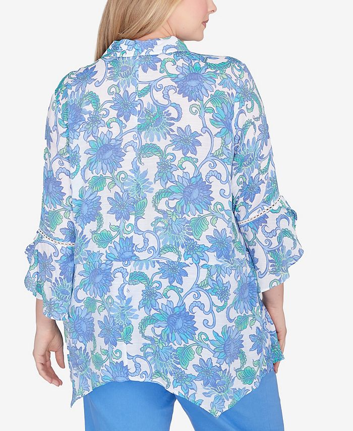 Ruby Rd. Plus Size Bali Floral Top - Macy's