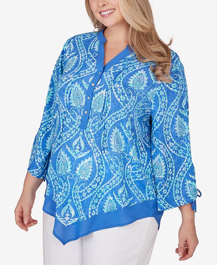 Ruby Rd. Plus Size Polynesian Bali Top - Macy's