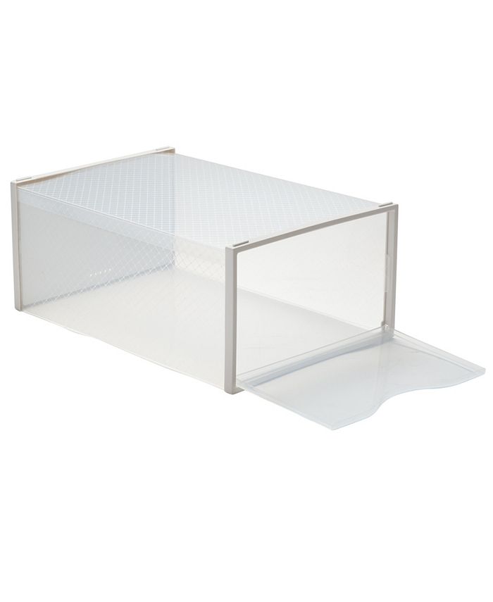 Simplify Set of 12 Stackable Shoe Boxes in White - Macy's