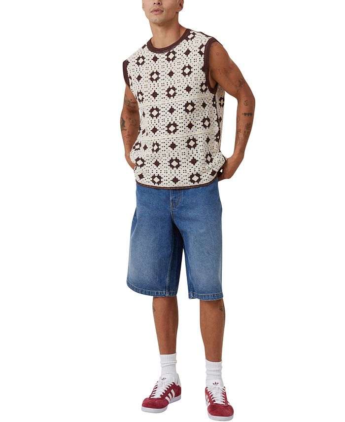 COTTON ON Men's Crochet Muscle Top - Macy's