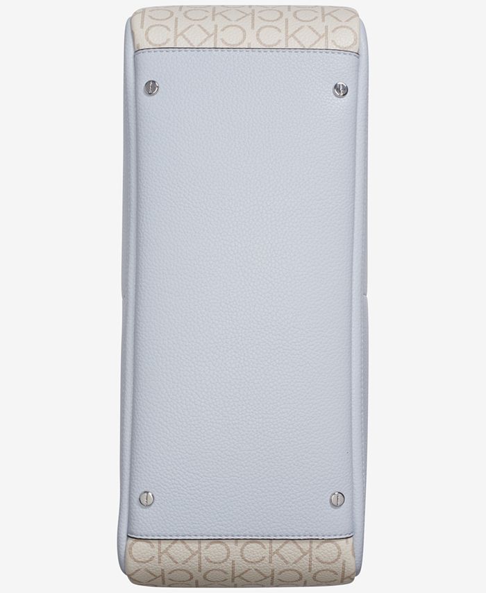 Calvin Klein Zoe Large Colorblock Monogram Tote - Macy's