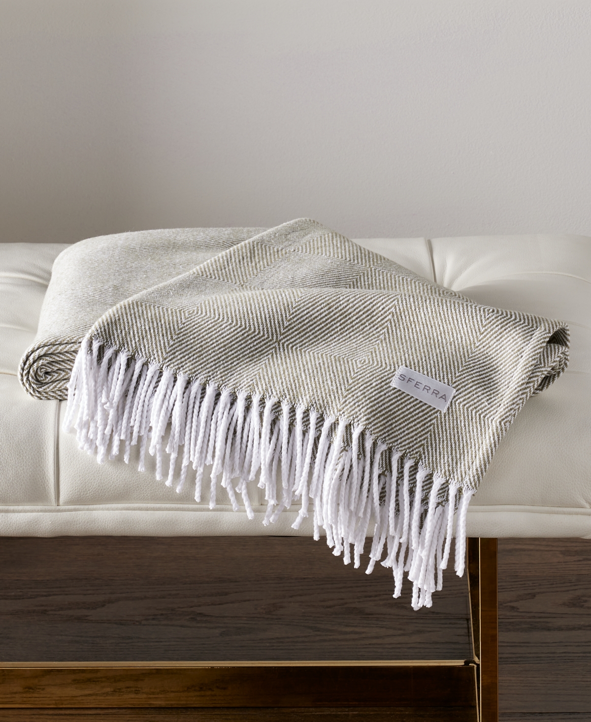Click here for Sferra Capriana Brushed Cotton Throw  51 x 71 - Wi... prices