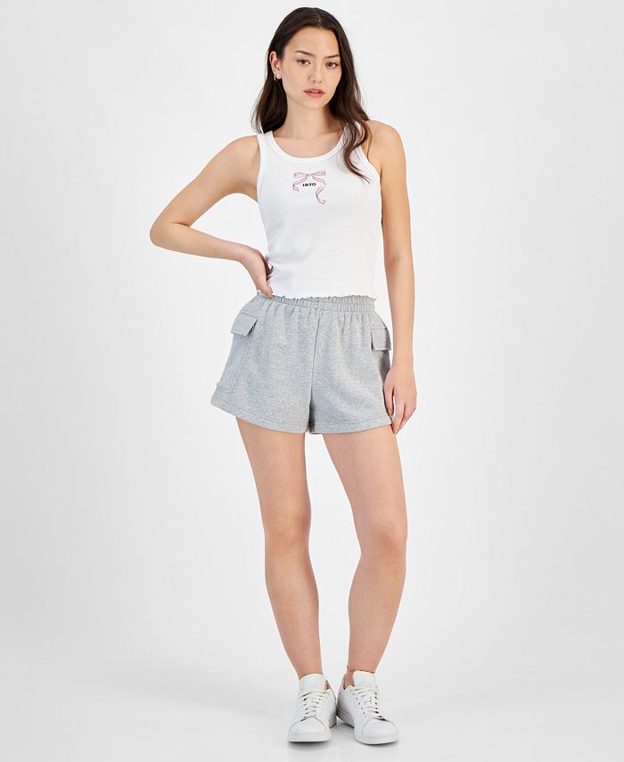 Grayson Threads, The Label Juniors' Bow Graphic Tank Top & Cargo Shorts ...