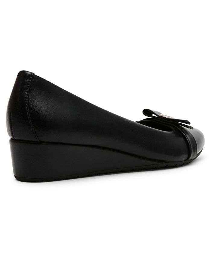 Anne Klein Women's Mesa Bow Detail Wedge Ballet Flats - Macy's