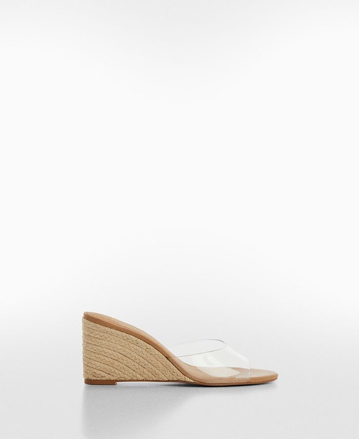 MANGO Women's Vinyl Wedge Sandals - Macy's