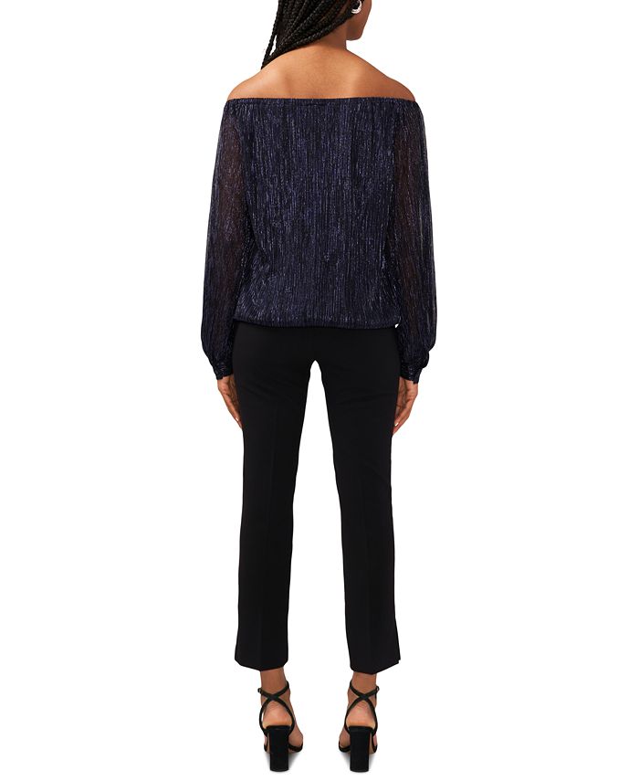 MSK Metallic Off-The-Shoulder Top - Macy's