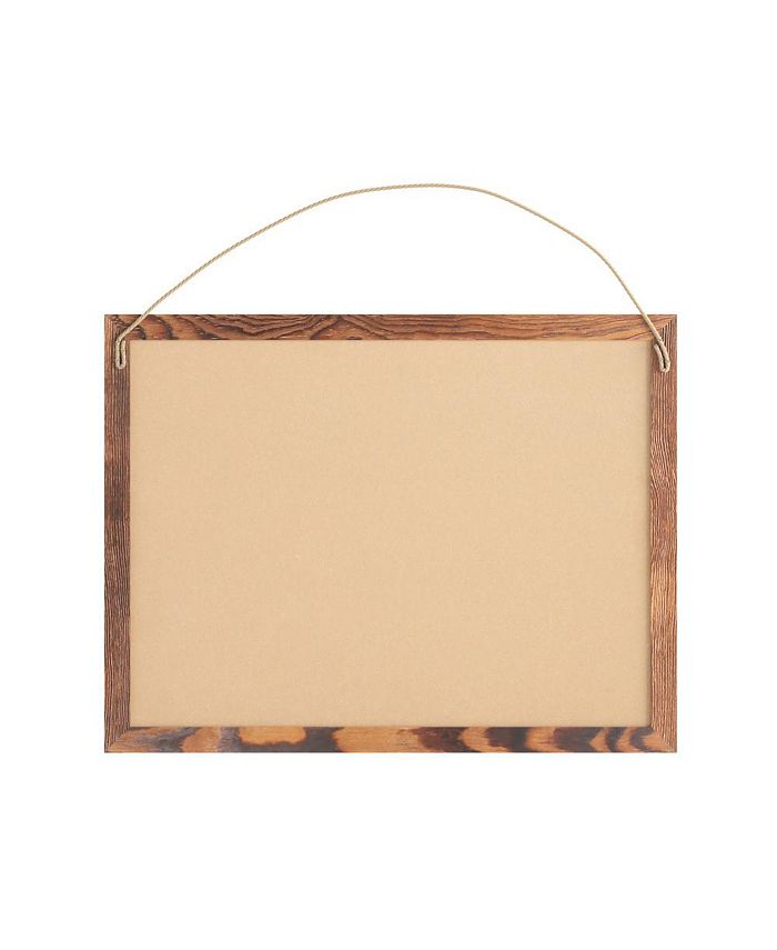 MERRICK LANE Clarey Linen Display Board With Wooden Frame And Push Pins ...