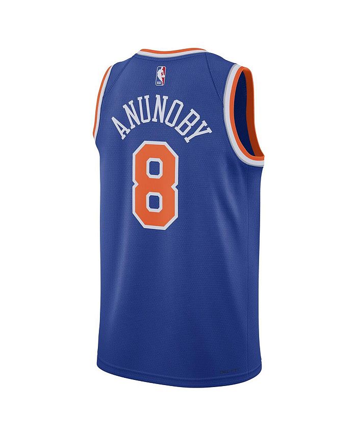 Nike Men's and Women's OG Anunoby Blue New York Knicks Swingman Jersey ...