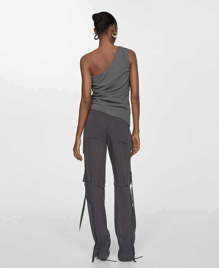 MANGO Women's Metallic Details Cargo Pants - Macy's