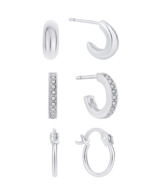 And Now This Crystal Trio Hoop Earring Set - Macy's