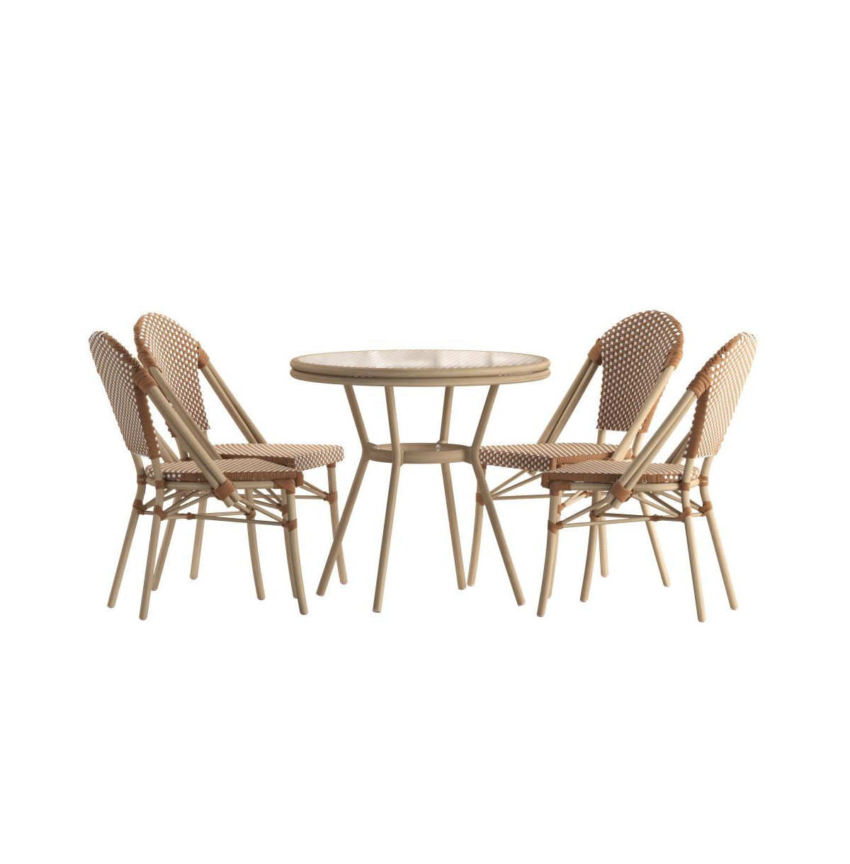 Click here for Merrick Lane Celia Bistro Style Table With Glass T... prices