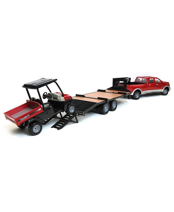 ERTL 1/16 Big Farm RAM 3500 Dually w/ Gooseneck Trailer & Case IH Scout ...
