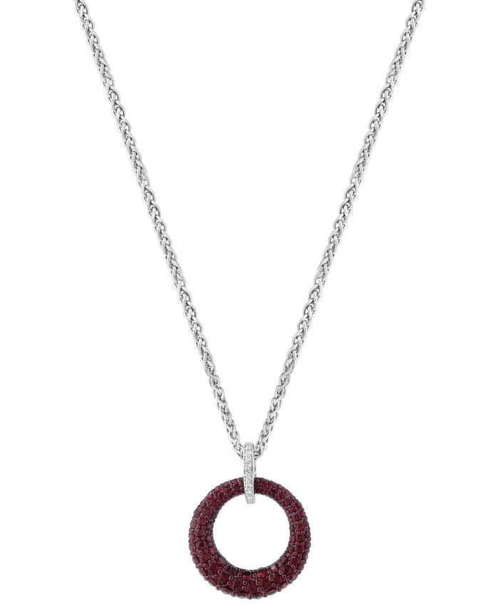 EFFY Collection EFFY® Ruby (2-3/4 ct. t.w.) & Diamond Accent Circle 18 ...