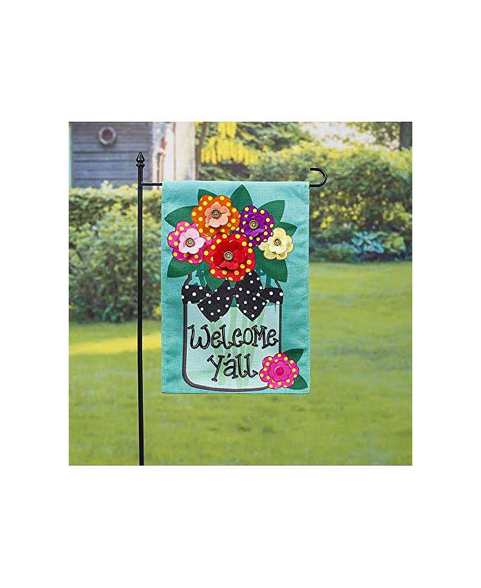 Evergreen Indoor Outdoor Welcome Y'all Bundle Set of 4 - Garden Flag ...